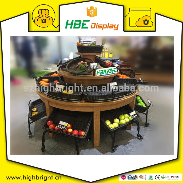 Supermarket Wooden Fruits And Vegetables Display Rack - Buy Vegetable ...