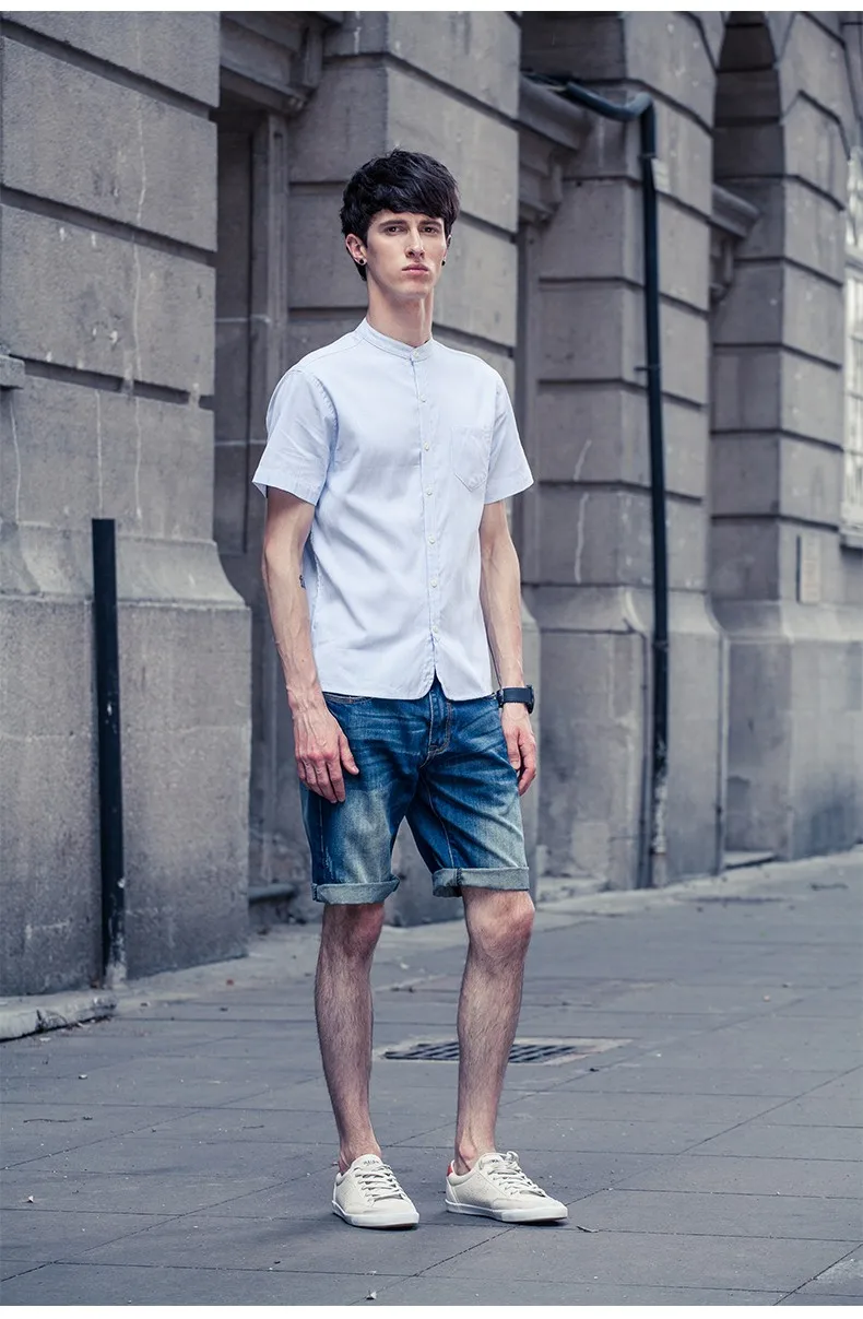 65/35 Poly Cotton Subtle Self Stripe Classic Fit Boys Casual Shirt ...