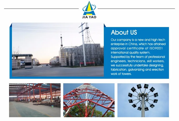 3-leg Guyed Wire Supported Steel Mast Tower - 35M/S Wind Speed