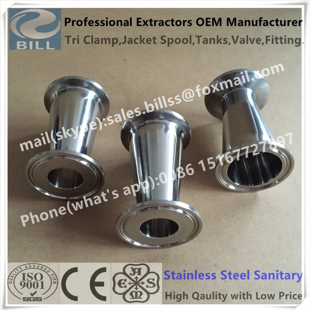 Concentric/eccentric Tri Clamped Jacketed Reducer With Npt/bsp Female ...