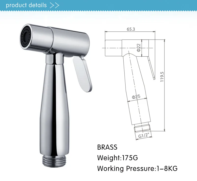Unique Self-cleaning Bathroom Hand Bidet Spray Kit With Hose And Hook ...
