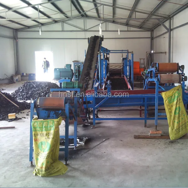 Semi -automatic Tyre Recycle Process To Make Powder/ Scrap Tyre Process ...