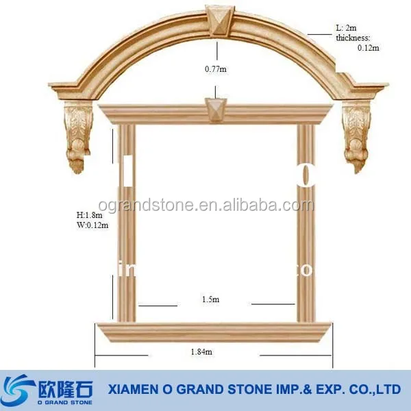 French Decorative Window Frames Natural Granite Stone Window Frame ...