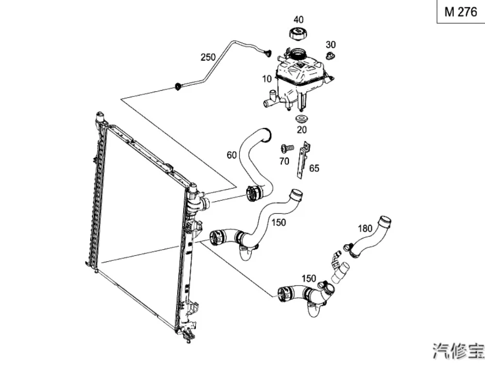 Radiator Coolant Hose Genuine For Mercedes Gl-class W266 1665008675 ...