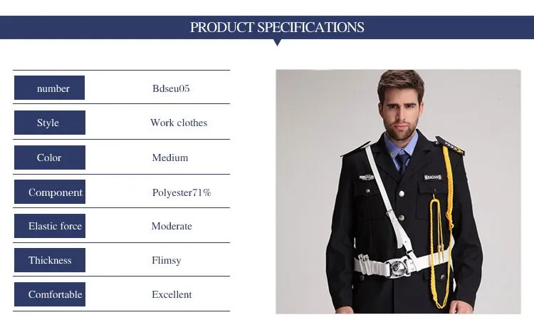 Security Working Garment For Wholesale Security Guard Uniforms - Buy ...
