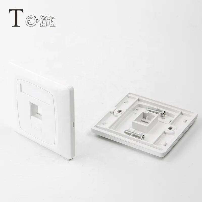 Tom-mb-19-01 86*86mm Telecom Communication Face Plate 3m Style 1 Port ...