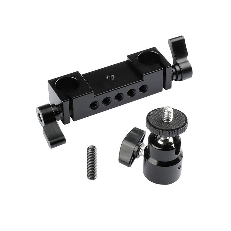 Camvate Rod Clamp 15mm Rail Block With 1/4 Hot Shoe Mount Mini Ball ...