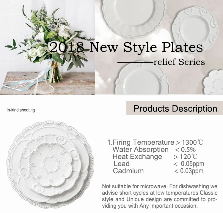 Wholesale Embossed Ceramic Dinnerware - Perfect for Weddings