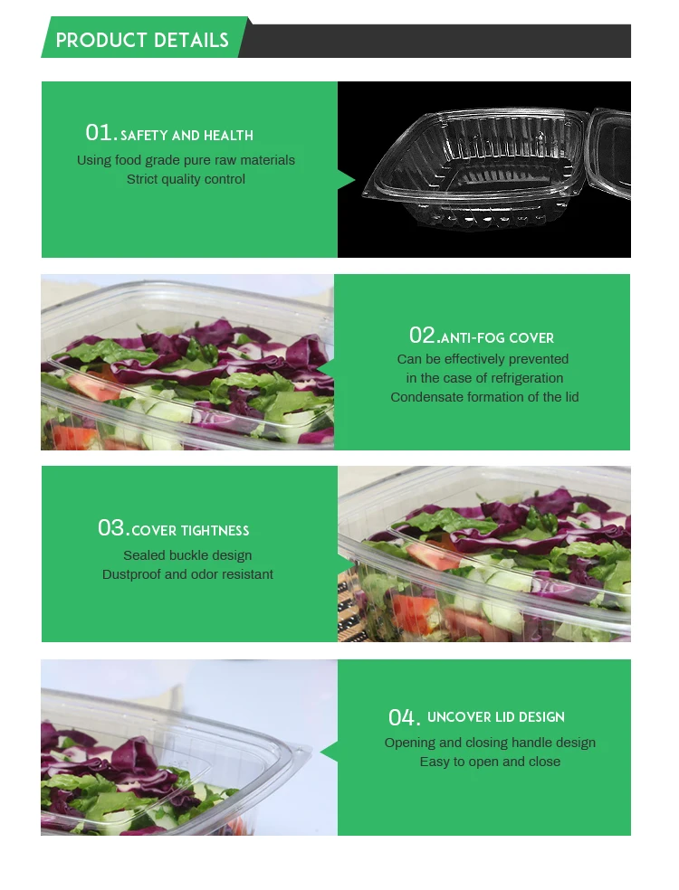 Restaurant Disposable Square Plastic Food Containers