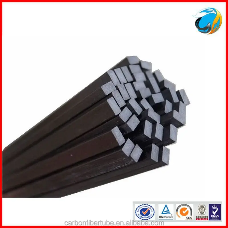 Carbon Fiber Square Bar / Rod / Strips,Carbon Fiber Bar 1mm 2mm 3mm 4mm ...
