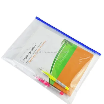 Waterproof Transparent Pvc Document Envelope With Zipper Slider Closure ...