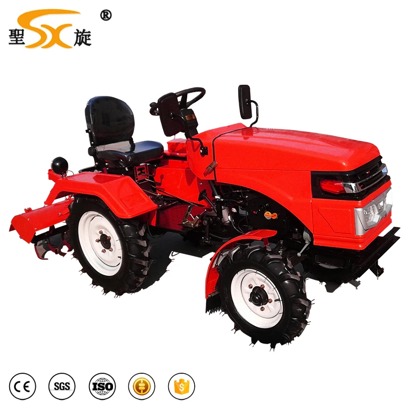 20hp Single Cylinder Mini Farm Tractor Micro Garden Tractor with Belt ...
