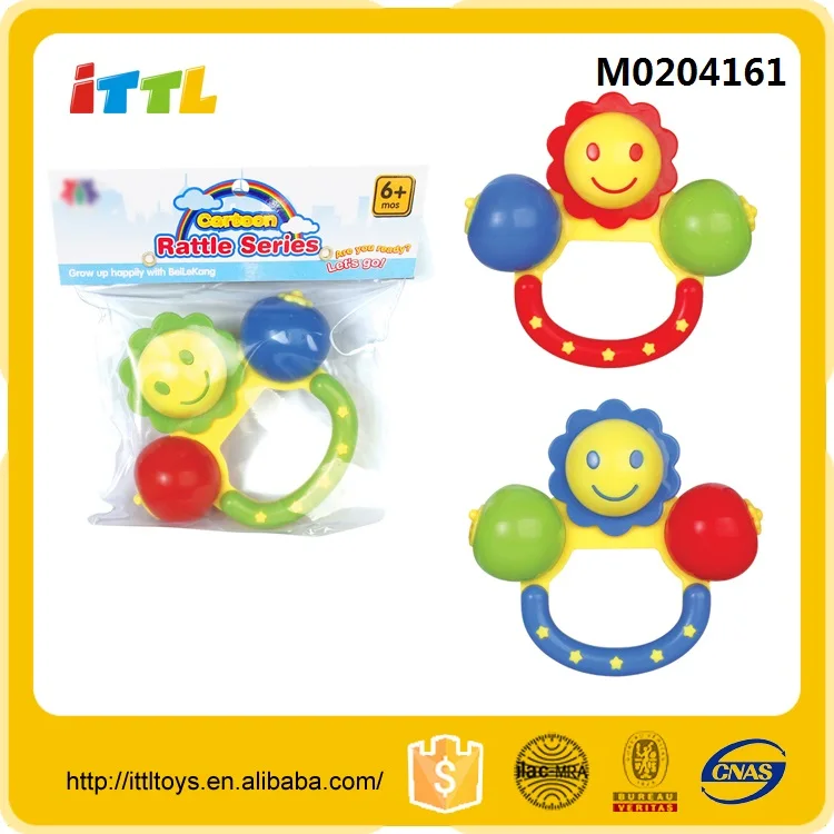 Soft Rubber Baby Rattle Bell Kids Rattle Set Toy Baby Sensory Teether ...