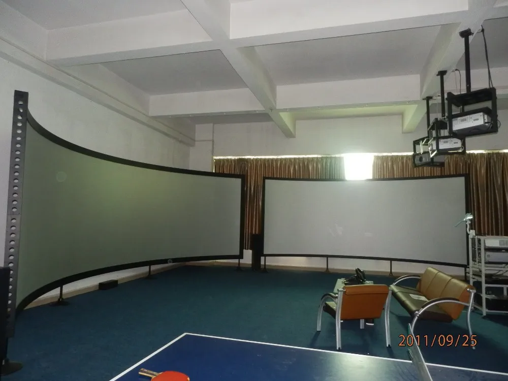 180 Degree Curved Projection Screen,3d Silver Projector Screen - Buy ...