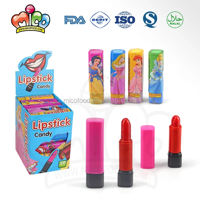 30pcs Princess Hard Lipstick Shaped Candy Sweet - Buy Lipstick Shape ...