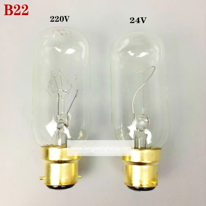 P28 Marine Tubular P28s B22 E27 Glass Light Lamp Bulb T38 On 24v 110v ...