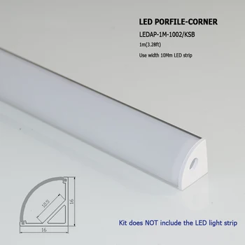 V Type Corner Led Profile Led Aluminium With Pc Covers And End Caps For ...