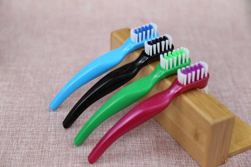 Double Sided Toothbrush For Denture Cleaning False Teeth Brush False ...