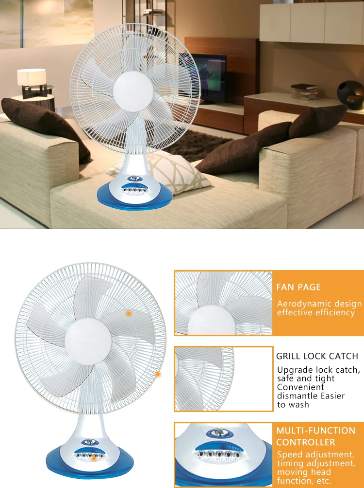 16 Inch Indoor Household Orient Table Fan Abs Material Plastic ...