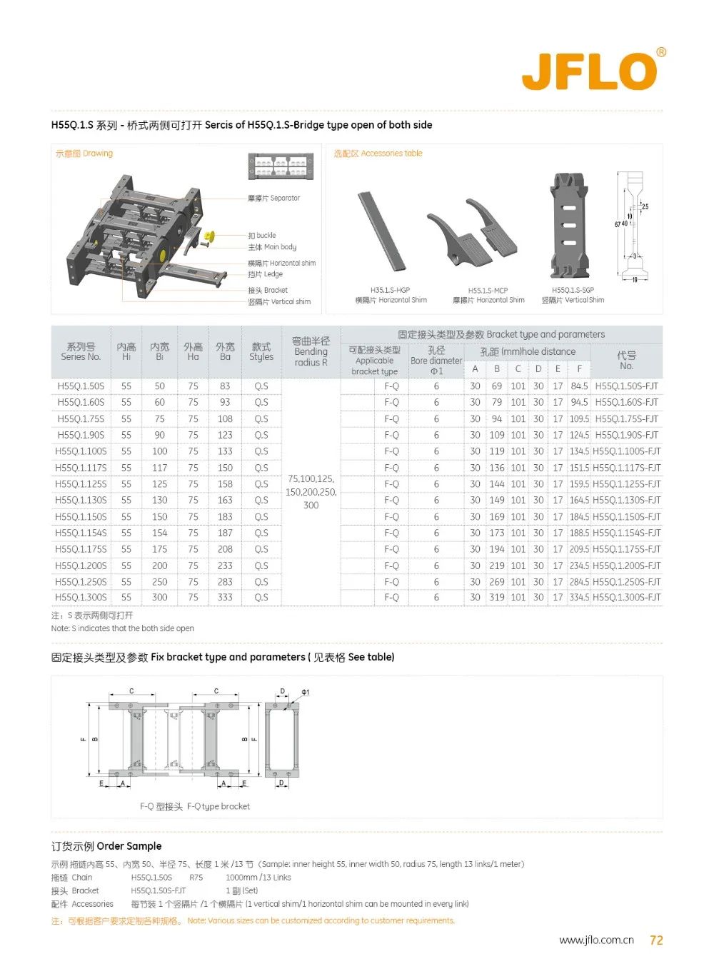 JFLO Plastic Cable Chain - Durable CNC Machine Accessories