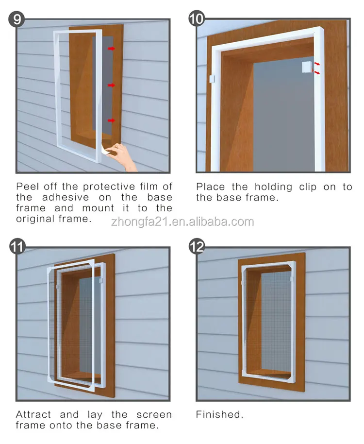 Diy Pvc Thickened Frame Midge Mesh Fly Screen For Casement Windows ...
