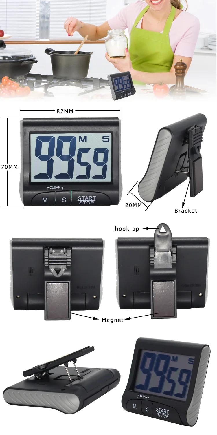 Large Lcd Display Digital Industrial Lab Countdown Timer - Buy ...