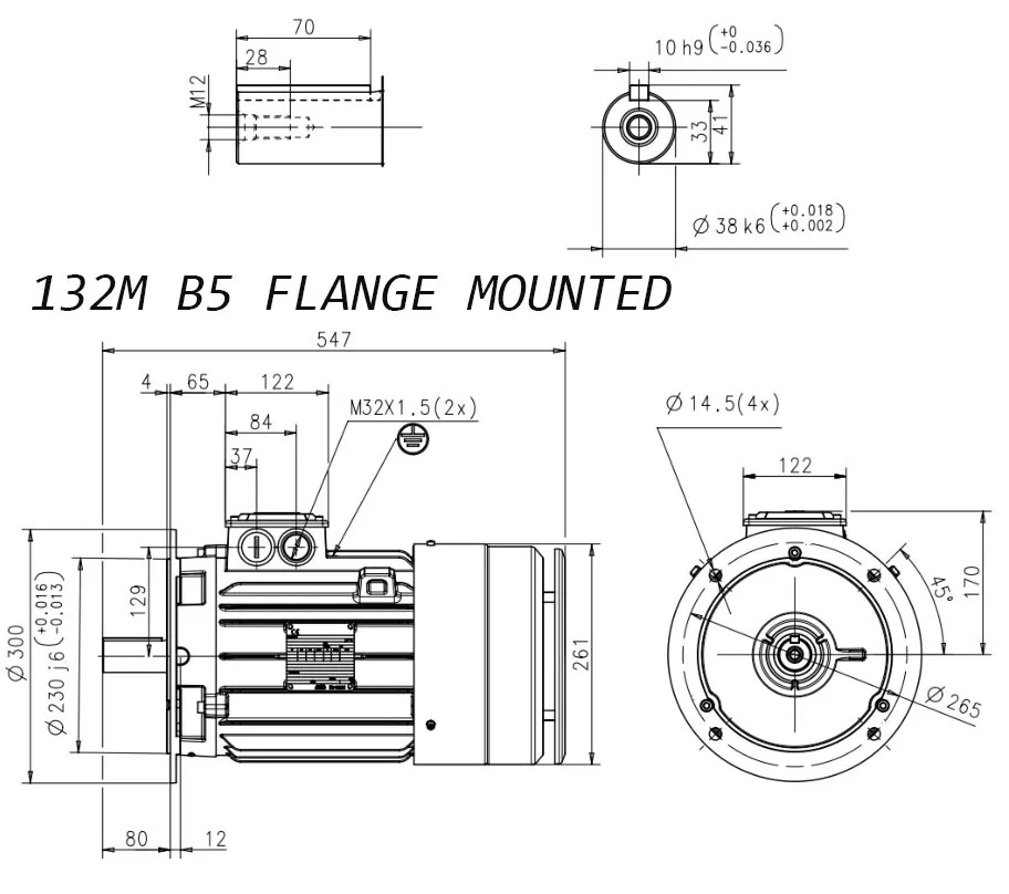 ABB M2BAX general performance low voltage 4kW three phase squirrel cage ac induction motor ...