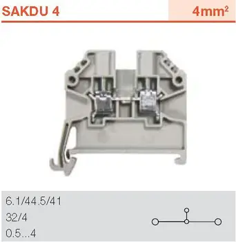 Weidmuller Terminal Block Sakdu 4 Feed Through Types Self Locking Block ...