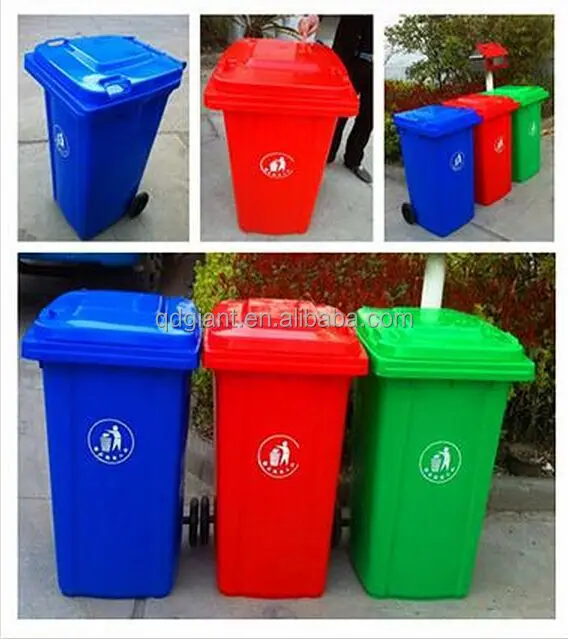 50l/100l/120l/240l/660l/1100l Plastic Hdpe Green Blue Black Recycle ...