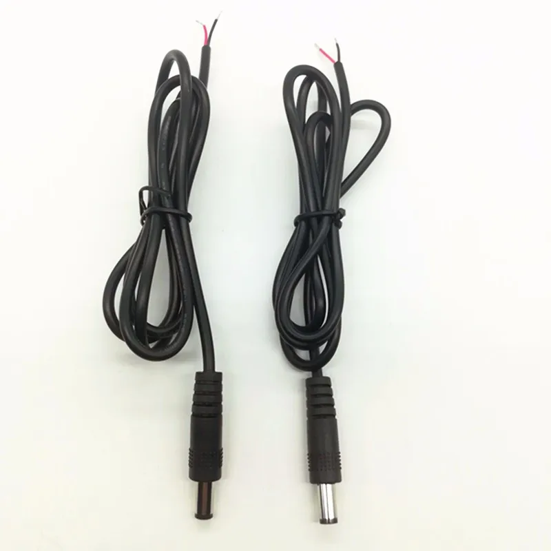 5.5x2.1mm Male Dc Barrel Plug Connector 2 Wire 12v 2a Dc Power Cable ...