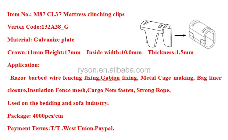 M87 Cl35 Clips Fasteners For Barbed Wire - Buy M87 Cl35 Hardware ...