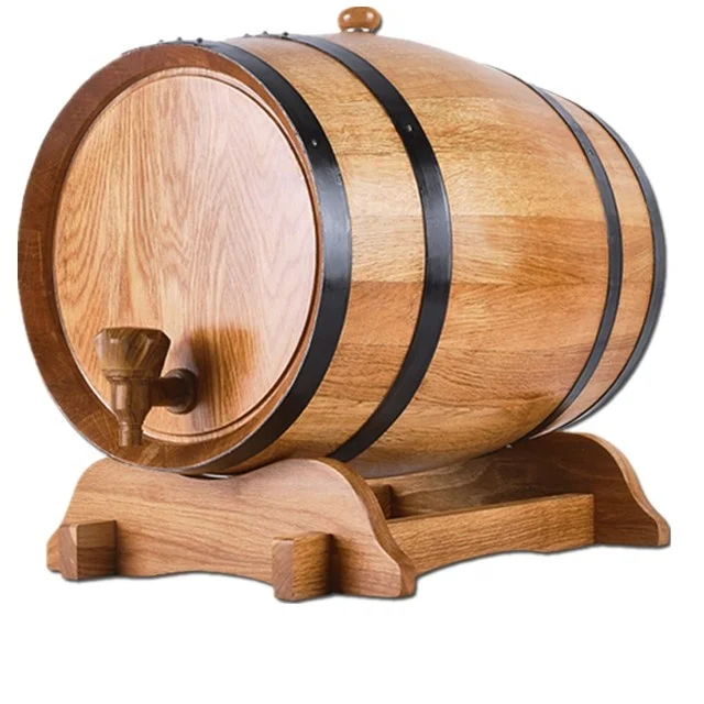 American Oak Small Wooden Beer Barrel - Craft & Decor