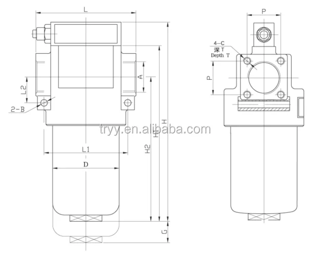 Ypm ชุด10ไมครอนไฮดรอลิกสายความดันน้ำมันกรองบายพาสวาล์วและตัวบ่งชี้ ...