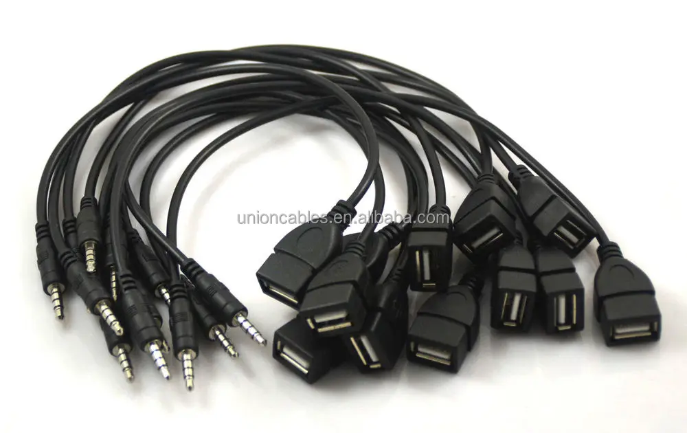 3.5mm Male Aux Audio Plug Jack To Usb 2.0 Female Converter Cable - Buy ...