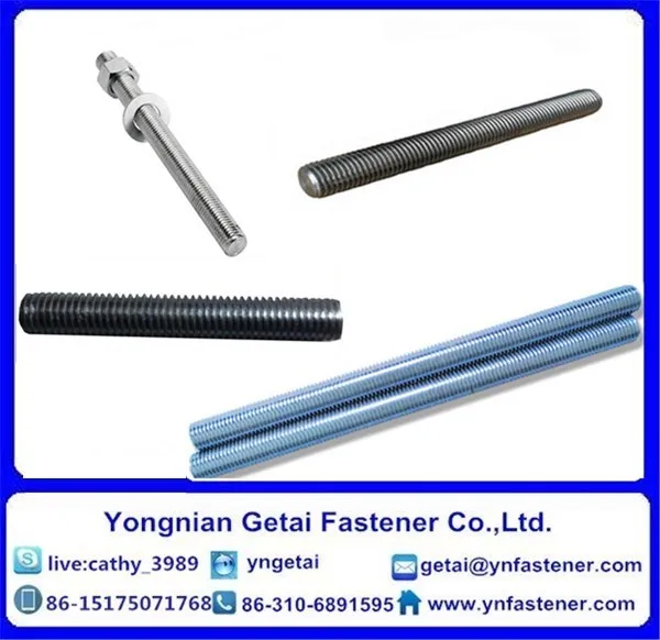 Galvanized/ Hot Dip Galvanized Threaded Rods M6 /m8/ M10/ M12/ M14/ M16 ...