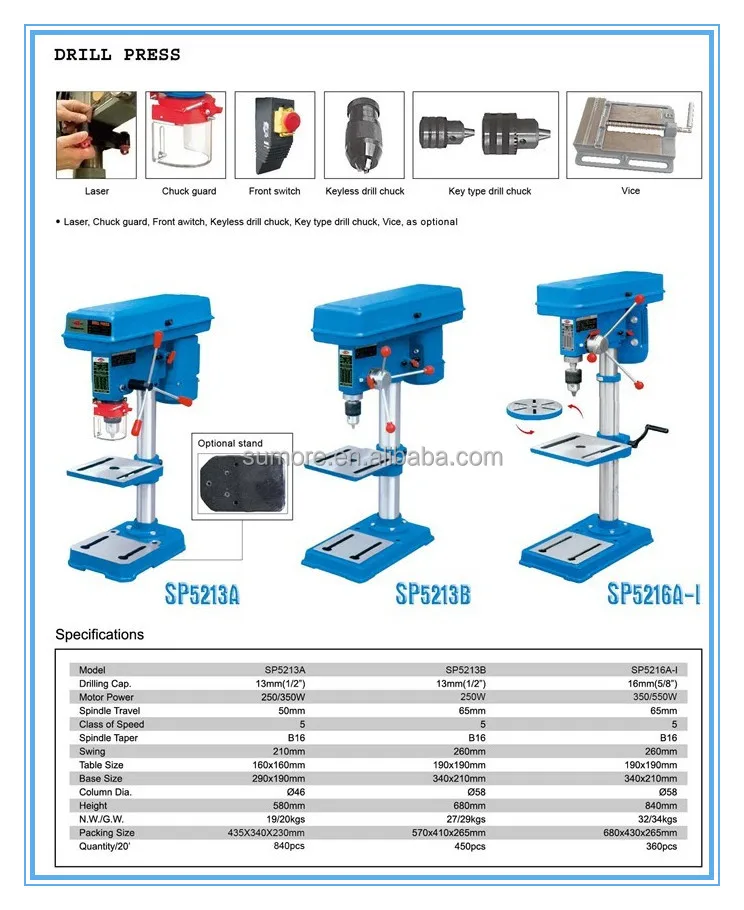 Drill Press Specifications at Marlene Walsh blog