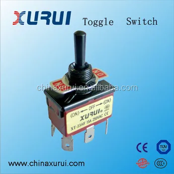 Spring Return 3 Position Toggle Switch / 3-way 6 Pin 250vac Din Rail ...