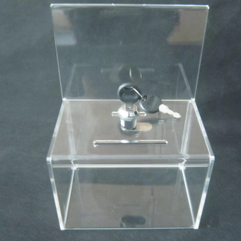 Cheap Acrylic Donation Box With Chain - Durable, Customizable Display ...