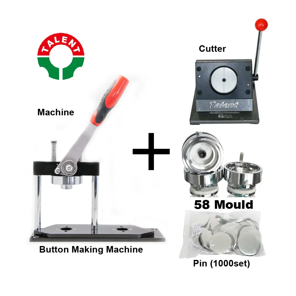 High Quality Round Shape Button Maker - 58mm Manual Machine