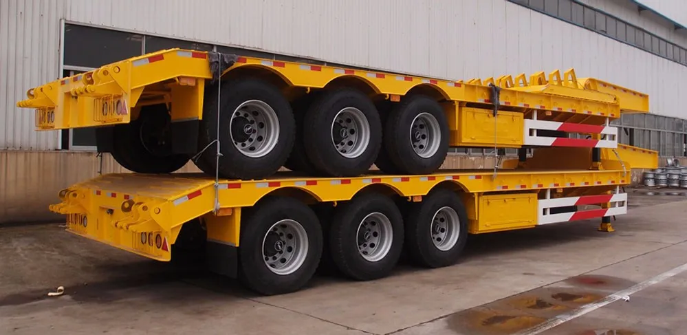 Tri-axle Low Bed Semi Trailer,Lowboy Truck Dimensions,Lowboy Trucks ...