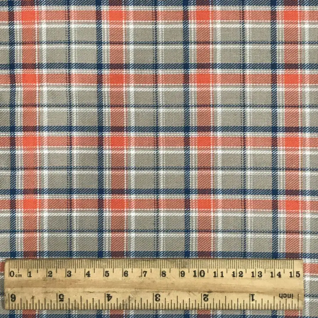Flannel Custom 100% Cotton Twill Flannel Checked Fabric For School ...