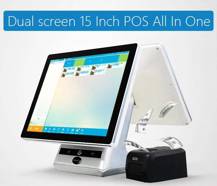 15 Inch Touch Double Screen Retail Pos System All In One Pos - Buy 15 ...