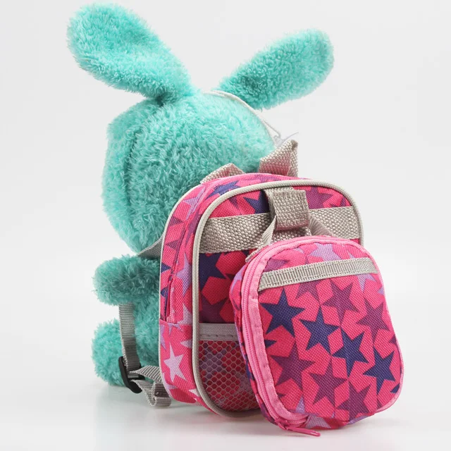 Travel Set Of 2 Doll Size Back Pack And Lunch Bag Girl Doll Backpack ...