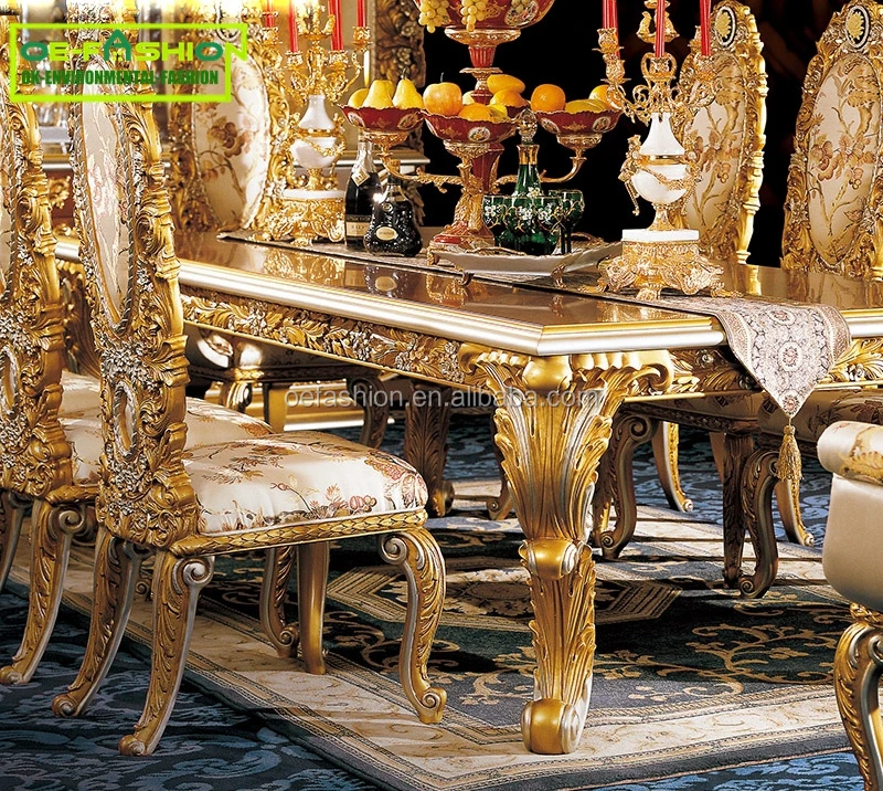 Luxury Classic Dining Table for Royal Parties - Stylish Solid Wood ...