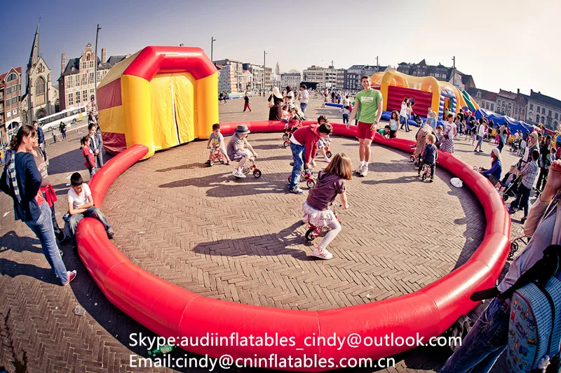 Round Shaped Inflatable Bike Race Track - GZAD Arena