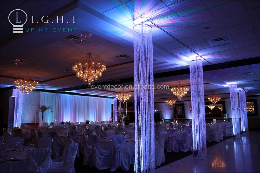 Hanging Crystal Beaded Columns For Weddings Aisle Decor - Buy Crystal ...