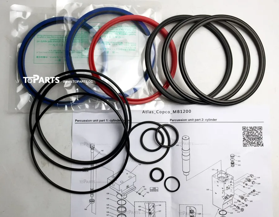 Atlas MB1200 Hydraulic Breaker Seal Kit - Durable & Oil-resistant