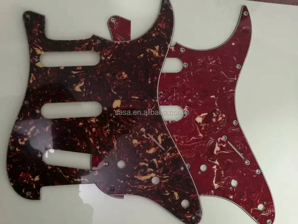Red Tortoise Shell Strat Stratocaster Sss Pickguard - Buy Red Tortoise ...