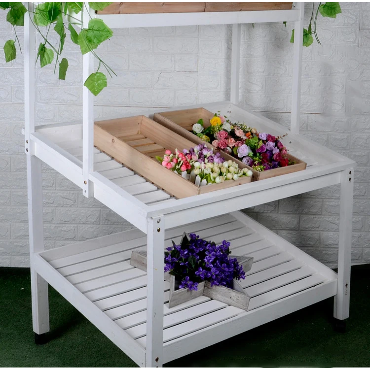 Flower Shop Outdoor Flower Rack - Buy Garden Flower Shelf Rack Storage ...