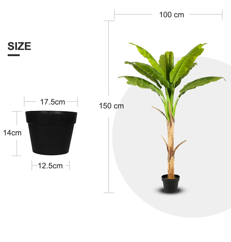 Natural-design Peva 1.5m For Furnishing Large Plastic Banana Tree - Buy ...